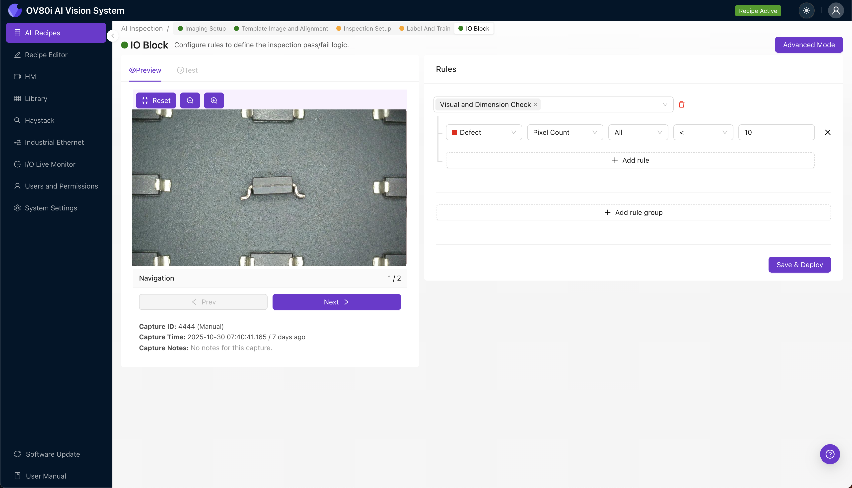 SMT Gullwing Lead Coplanarity Inspection with AI | Overview.ai